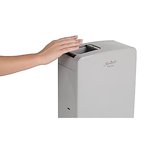 Janibell MPV10A ABS 2-Gallon Touchless and Hygienic Sanitary Napkin Disposal System, Rectangular, 5-1/2" Width x 11-1/4" Depth x 16-1/2" Height, Gray
