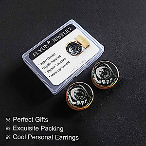 FLYUN 2Pcs Natural Wood Eyeball Ear Plugs Tunnels 8-25mm Gauges Double Flared Saddle Plugs Stretcher Expander Piercings Jewelry (1" (25mm))