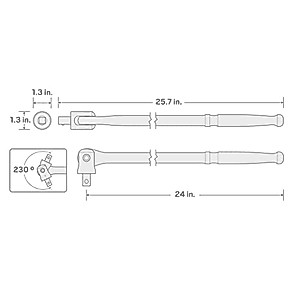 TEKTON 1/2 Inch Drive x 24 Inch Breaker Bar | SBH00224