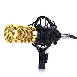n/a Professional Condenser Microphone Microphone for Computer+Shock Mount+Foam Cap+Cable As Microphone