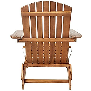 Amazon Aware FSC Certified Outdoor Folding Adirondack Chair, Acacia Wood, Natural Finish
