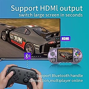 RG353PS Handheld Game Console Built-in 15000 Games, 16+64G 3.5-Inch Retro Video Gaming Console Arcade Emulator, Support WiFi Online Battle & Bluetooth Gamepad, Linux System, RK3566