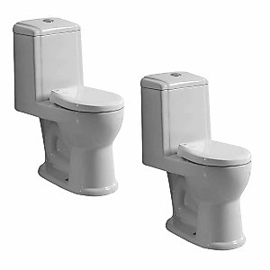 Renovators Supply Potty Training Toilet 12 In. White Ceramic Toddler Potty Training Toilet With Round Seat, Pack Of 2