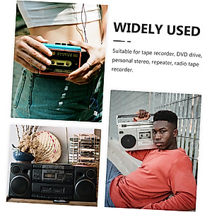 ibasenice 60pcs Cassette Belt Cassette Player Belts Replacement Cassette Belts 1mm Square Mixed 40-135mm