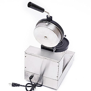 Electric Burger Waffle Maker Hamburger Press Household Machine Non Stick Stainless Steel Ice Cream Waffle Baker Machine Single Head 110V Home Use,Restaurant,Snack