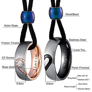 Aienid Best Friend Necklace,Stainless Steel Matching Couple Necklaces,Couple Heart Pendant,Matching Couple Necklaces for Him and Her,Matching Heart Necklace for Wedding