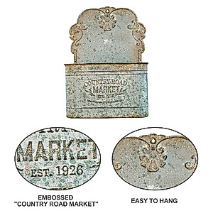 All Chic Metal Wall Planter Wall Mount Planter Wall Metal Hanging Planter Wall Vases for Flowers Planters for Outdoor Plants for Farmhouse Wall Decor (Rustic)