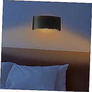 DOITOOL 3pcs Curved Wall Light Outdoor LED Wall Pack Lights Outdoor LED Outdoor Lights LED Modern Indoor Wall Sconce LED Light Fixture Wall Light Fixtures Double Head Lamps Wall Lamp Black