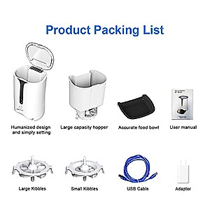 Alla Pets Smart Automatic WiFi Cats & Dogs Feeder, Food Tank 6L Auto Pet Dry Food Dispenser 1~39 Portions Meal for Small and Large Pets, Infrared Indication Control, White