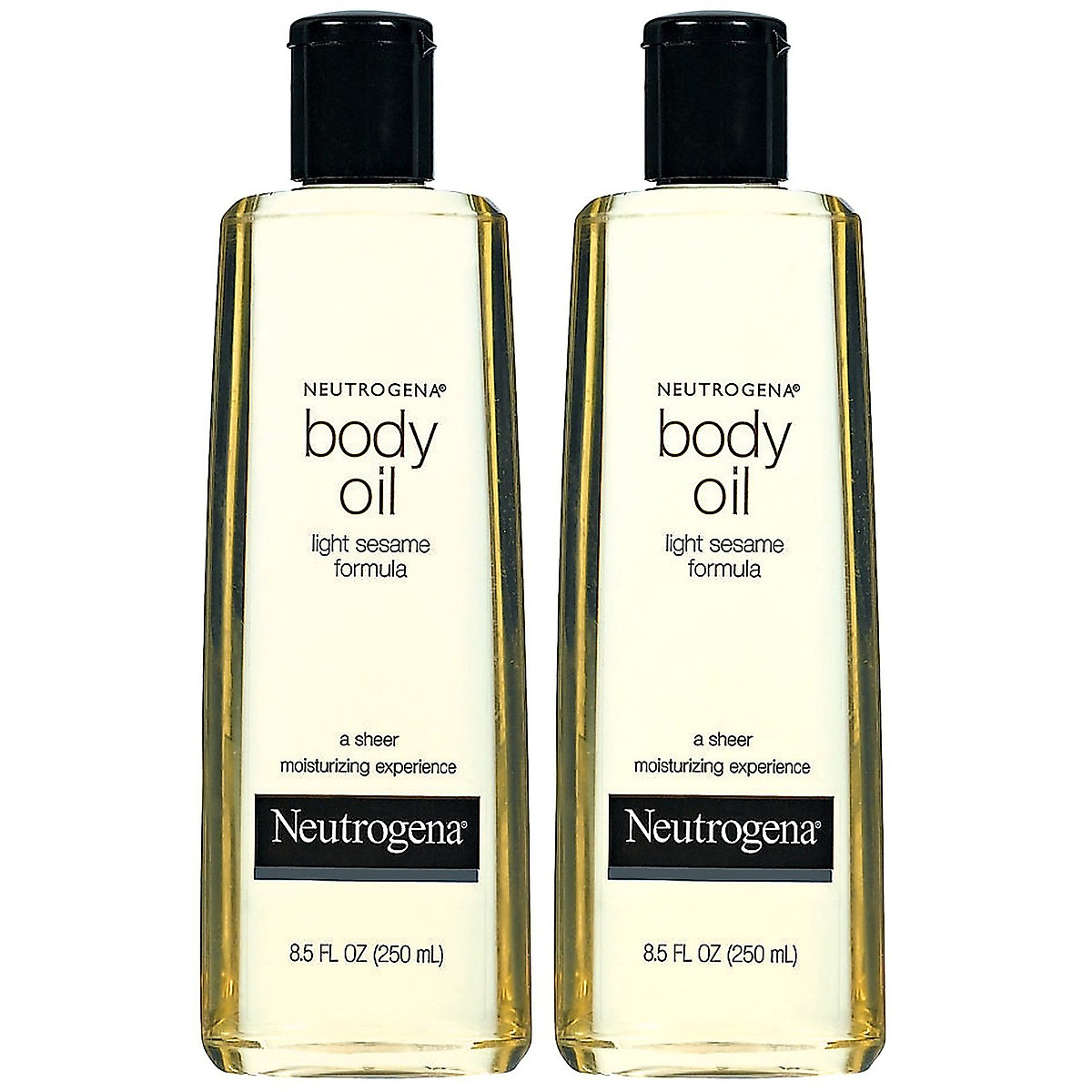 Neutrogena Lightweight Body Oil for Dry Skin, Sheer Moisturizer in Light Sesame Formula, 8.5 fl. oz (Pack of 2)