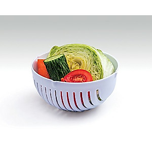 Innovative Living Salad Cutter Bowl, Upgraded Easy Salad Maker, Fast Fruit Vegetable Chopper for Fresh Veggies