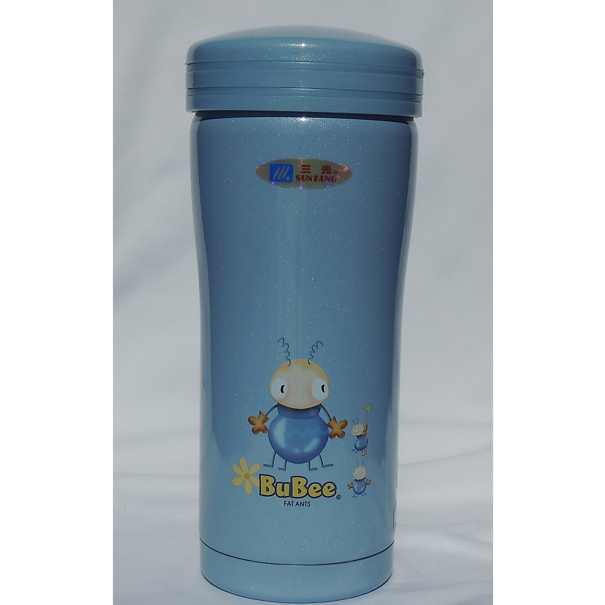 BuBee F-350E Stainless Steel Vacuum Insulated Travel Mug/Tumbler, 0.35 Liter, Blue, Pink