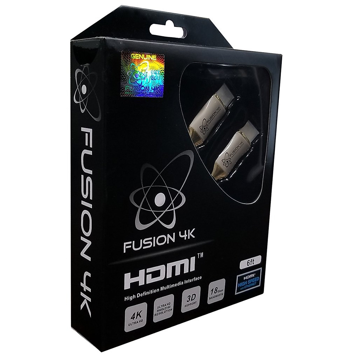 Fusion4k High Speed 4K HDMI Cable (4K @ 60Hz) - Professional Series (6 Feet)
