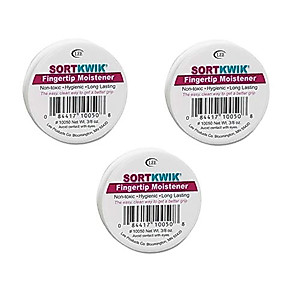 LEE 10050 Sortkwik Fingertip Moisteners, 3/8 oz, Pink, Sold as 3 Pack