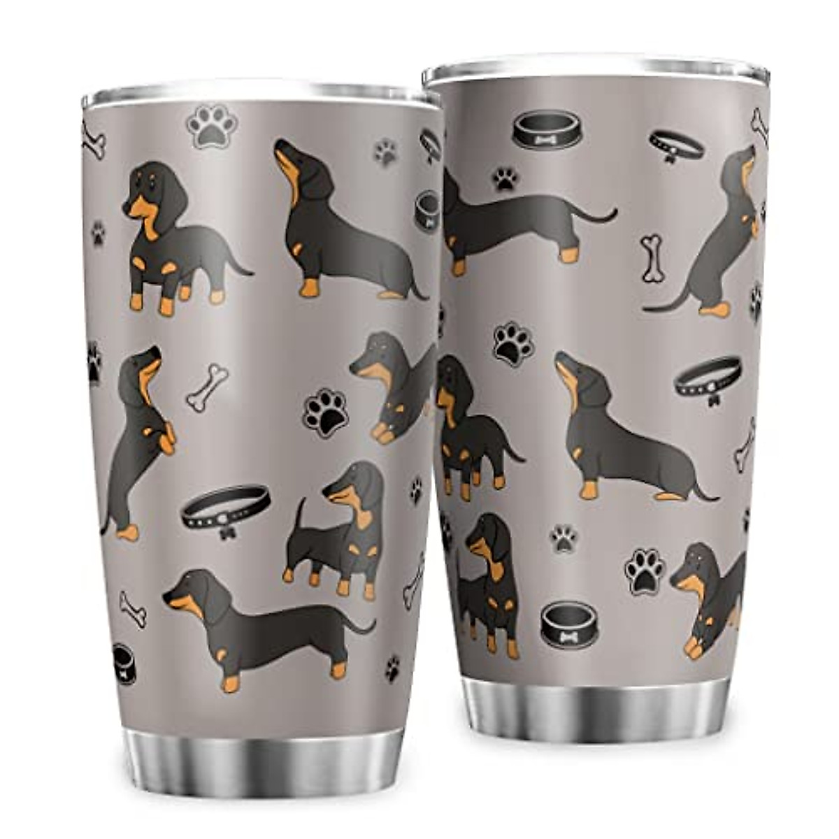 WmhrYpzhL Dachshund Dog Travel Mug Funny Dog Coffee Mug Stainless Steel Insulated Tumbler For Ice Drinks＆Hot Beverage Gifts Dachshund