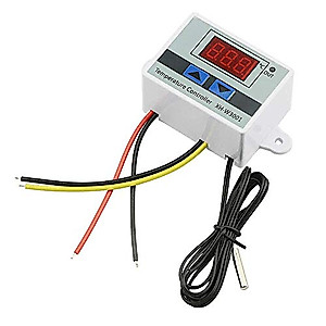 XINGYHENG XH-W3001 DC 12V 10A Microcomputer Digital Temperature Controller Digital Display Thermostat Control Switch and NTC 10K Thermistor Sensors Digital Temperature Probe (12V 120W)