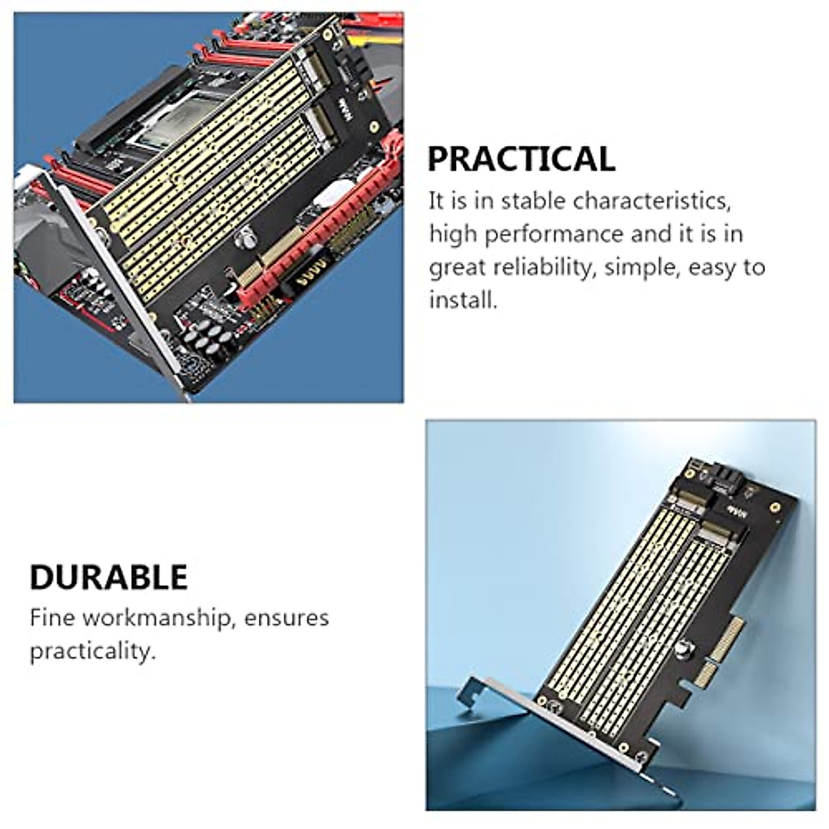DIKACA Computer Adapter X for Dual-Bay B- I- and -Slot Express Hard Dual- Ssd Drive E I M-Key I-e Slot Bay Converter Ie State Adapter B-Key M M- Motherboard to Key Hard Drive Ssd Hard Drive Ssd