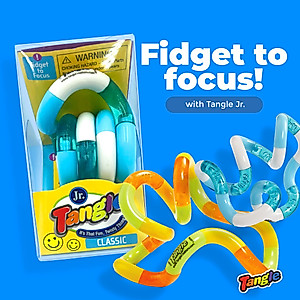 Tangle Jr Classic (5-Pack) - Genuine Tangle Fidget Toys - Tangle Fidget Pack - Twisty Fidget Toy Fidgets Pack for Kids and Adults - Fidget Toy for School - Gift for Teens and Adults