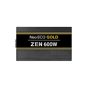 Antec NeoECO Gold Zen Series NE600G Zen 600W ATX12V 2.4 80 Plus Gold Certified Non-Modular Active PFC Power Supply