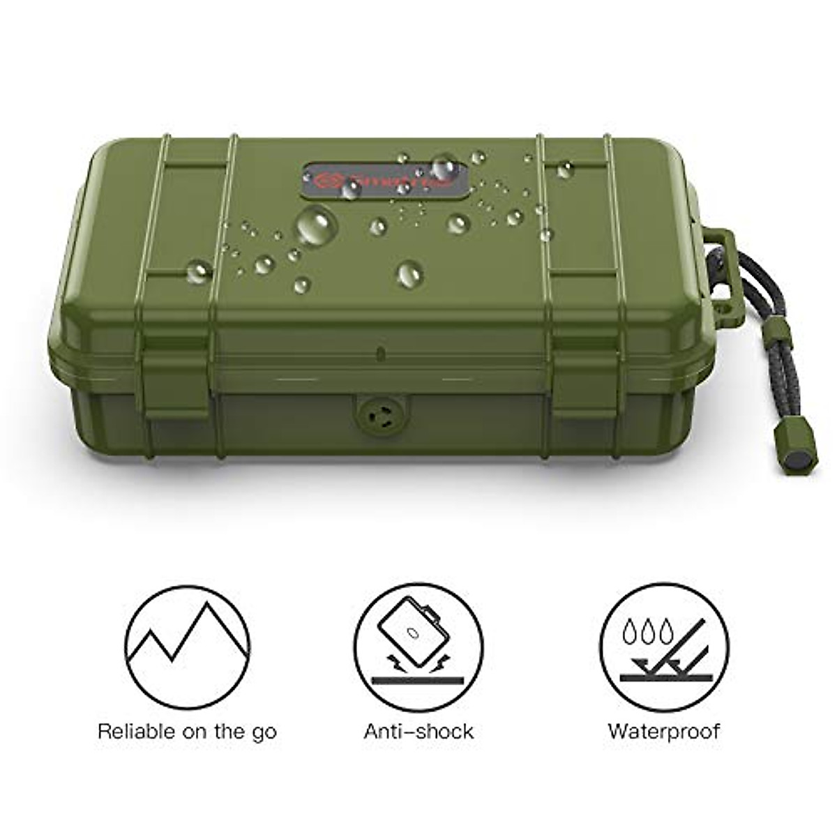 Smatree Waterproof Hard Case Compatible for Gopro Hero 11/10/9/8/7/6/5/Hero 2018 /DJI Osmo Action, Portable, Shock, Durable (Camera and Accessories NOT Included) (Green)