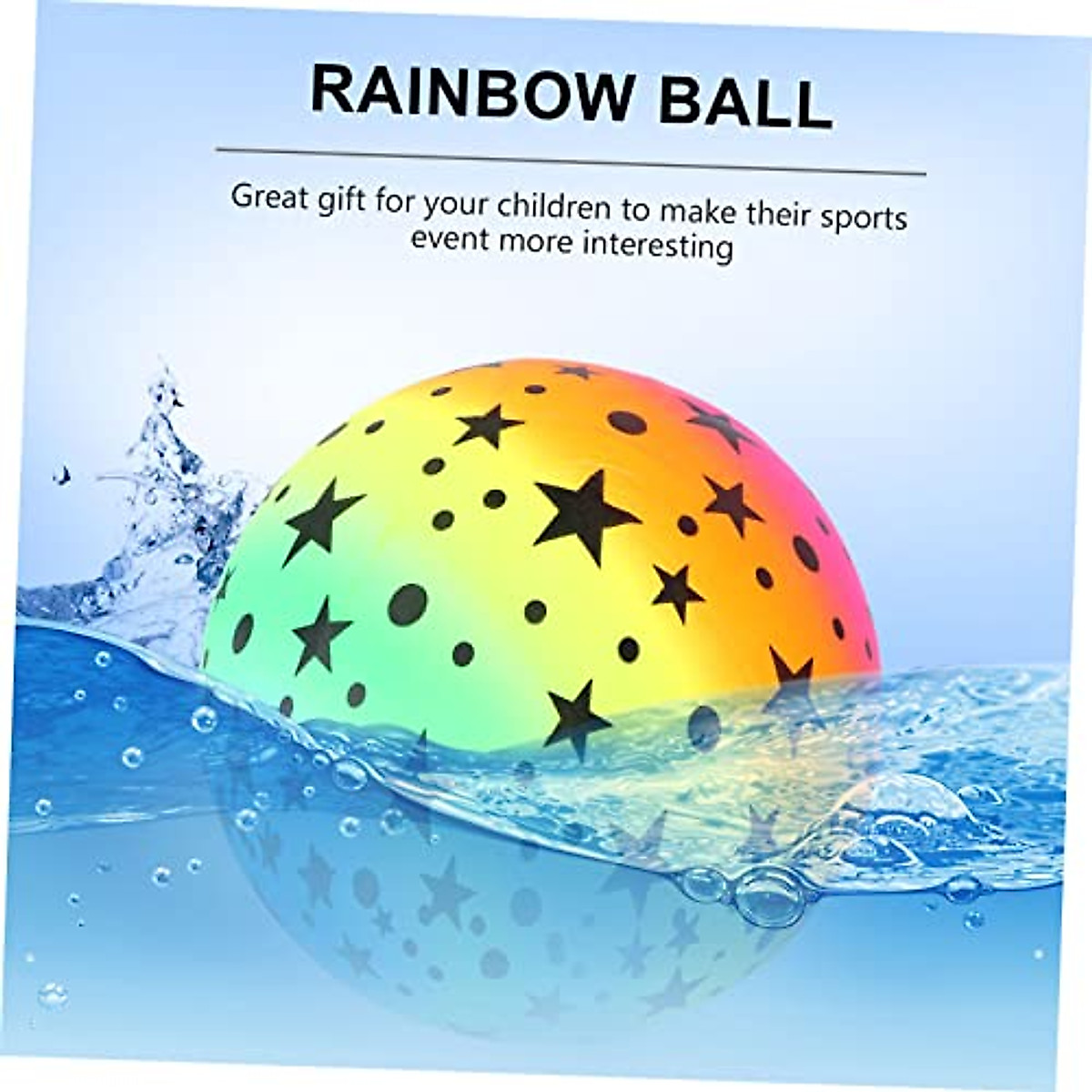 NUSITOU 5 Pcs 22 Bulk Beach Balls Beach Toys for Kids Inflatable Balls for Kids PVC Bouncy Kickball Swimming Pool for Kids Football Water Rainbow Ball Pat The Ball Pool Party Sports Beach