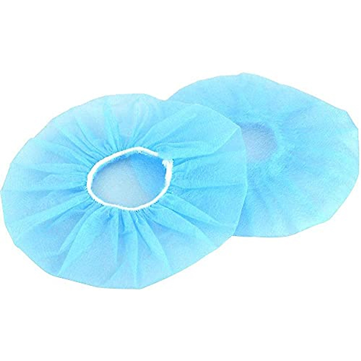 Tvoip 100Pcs Blue Non-Woven Sanitary Headphone Ear Cover, Disposable Super Stretch Covers Washable, for Most On Ear Headphones Earpads (6.5 cm/ 2.6 Inch)