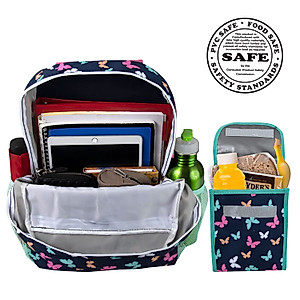 Backpack with Lunch Bag for Girls Elementary School, Middle School Backpack Set for Kids