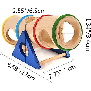 Litewoo Wood Seesaw Tunnel Toy for Dwarf Hamster Gerbil Rat Mouse Small Animal House Cage House Toy