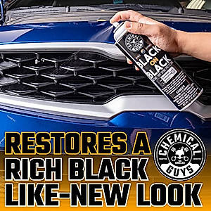 Chemical Guys AIR_SPRAY_1 Black On Black Instant Trim Shine Exterior Spray Dressing & Protectant, (Safe for Cars, Trucks, SUVs, RVs, & More) 11 fl oz