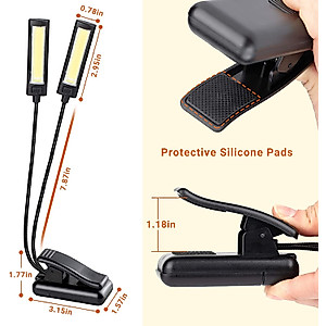 CAHAYA Music Stand Light Clip on Battery Powered Reading Lamp Book Light for Bookworms Guitar Piano Keyboard Players CY0243