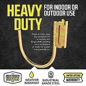 DC Cargo - E Track J Hooks (4.5" - 2 Pack) - Large Heavy Duty E Track Accessories - Hanging Hooks for Your ETrack Rail System - Use in Enclosed Trailers, Box Trucks, Vans, Garage, Workshop & Warehous