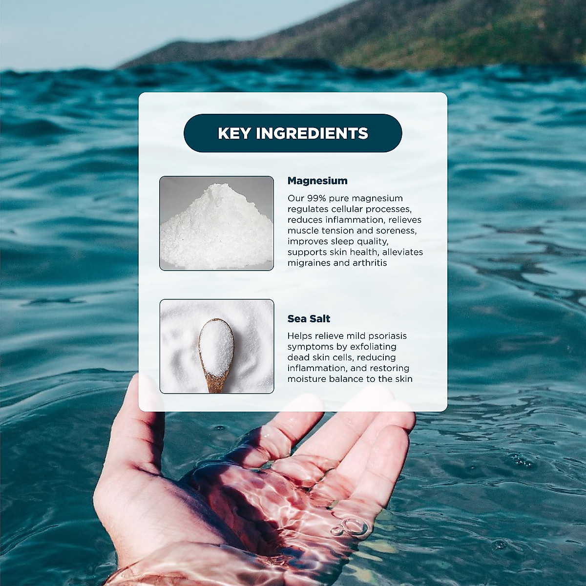 Abundant Natural Health Ocean Soothe Scalp Relief Spray with Highly Concentrated Magnesium Salt for Dry and Flaky Skin, Quick Absorption, All Natural and Fragrance-Free Leave-In Scalp Treatment, 60mL