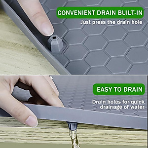 Under Sink Organizers with Drain Hole - Silicone Mat - Perfect for Kitchen and Bathroom Organization and Storage