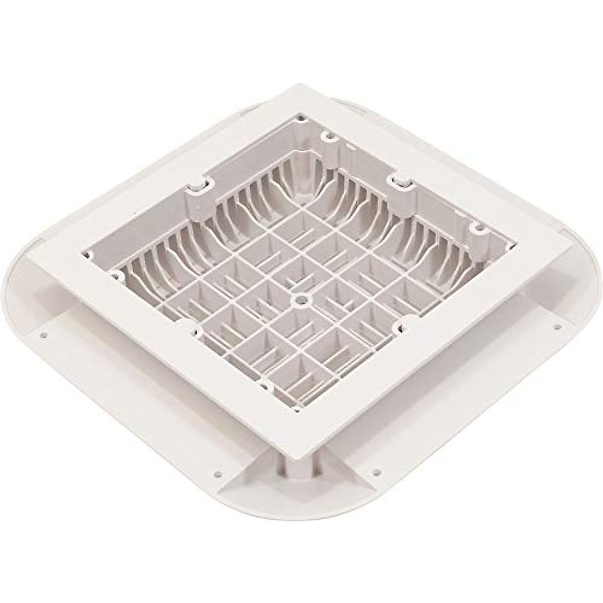 AquaStar 14in x 14in Retrofit VGB to 9in x 9in Suction Outlet Cover with Mud Frame White 914101