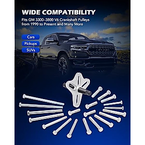 Orion Motor Tech Harmonic Balancer Puller Kit, Power Steering Pulley Puller Installer Tool Set, Automotive Steering Wheel Puller Tool Kit, Flange Type Gear and Crank Puller Set