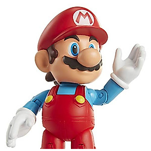 Super Mario Action Figure 4 Inch Ice Mario Collectible Toy with Ice Flower Accessory