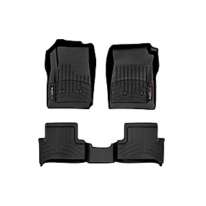 WeatherTech Custom Fit FloorLiners for Colorado, Canyon - 1st & 2nd Row (4412571V-4412572V), Black