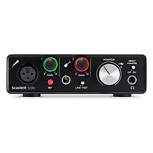 Focusrite Scarlett Solo (2nd Gen) USB Audio Interface with Pro Tools | First