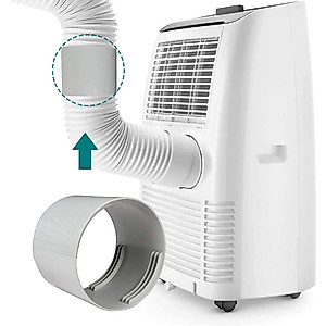 Portable AC Coupler Thread AC 5 inch Air Conditioner Exhaust Hose Coupler/Coupling/Connector, Support Clockwise/Counter-Clockwise Thread, AC Hose Coupler Coupling Extension