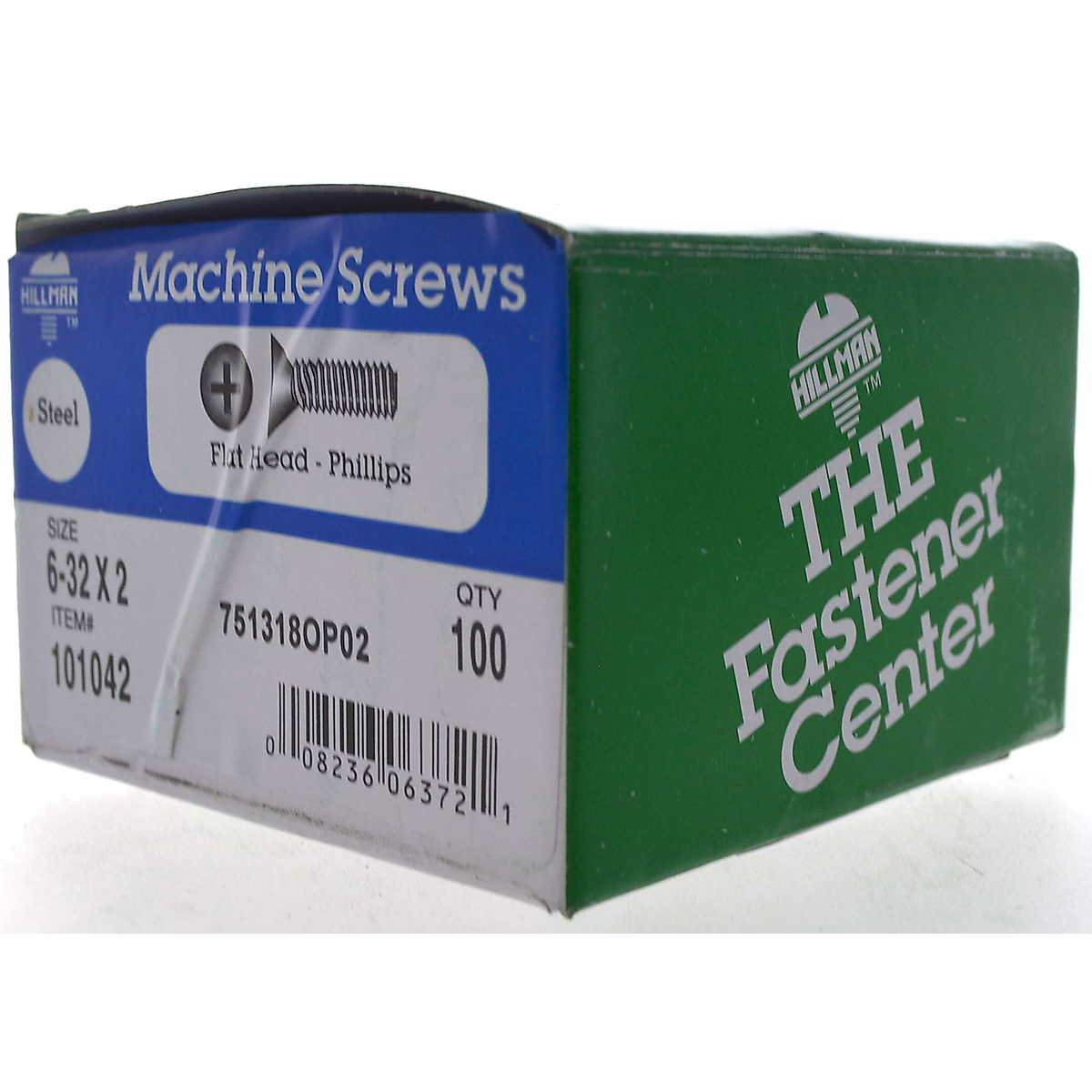 Hillman Zinc Flat Head Phillips Machine Screw #6-32 x 2 (101042)