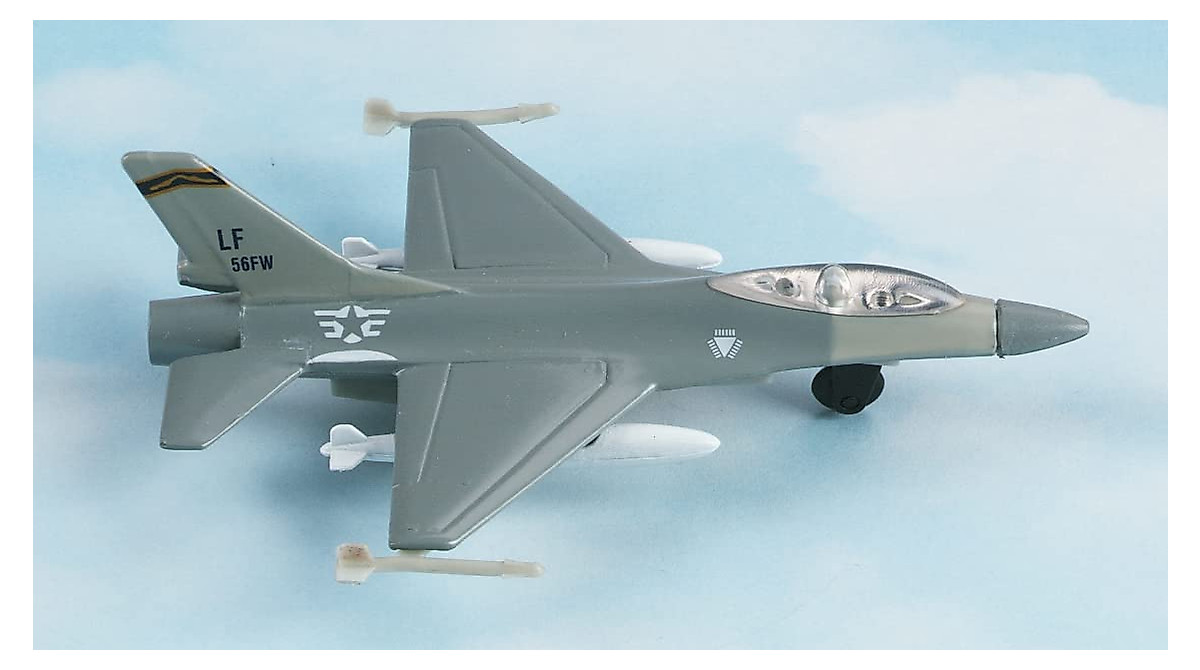 Hot Wings F-16 Die-Cast Jet with Connectible Runway | Collectible Model
