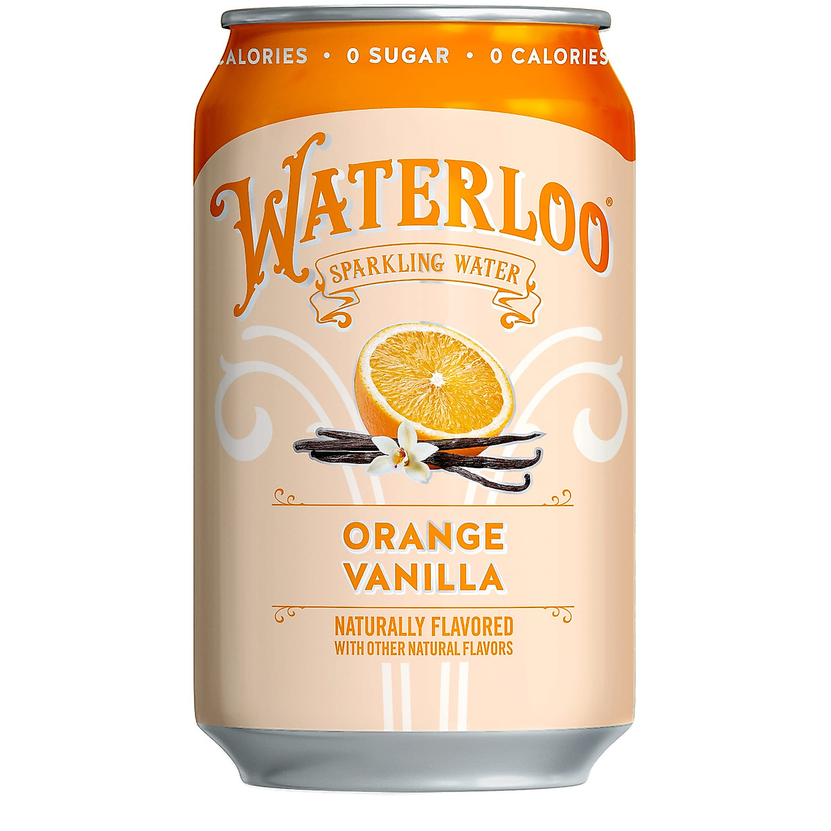 Waterloo Sparkling Water, Orange Vanilla Naturally Flavored, 12 Fl Oz Cans (Pack of 12) – Zero Calories and Zero Sugar or Sweeteners of Any Kind