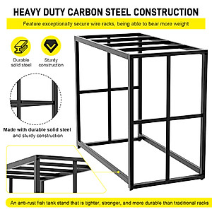 Likeem Fish Tank Stand Metal Aquarium Stand 40 Gallon Aquarium Turtle Tank 36.5" x 18.5" x 29.5"