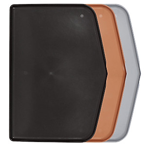 Chop Keeper Chopping Tray with Raised Sides and Easy-Guide Funnel, Midnight Black, Stainless and Copper, 3-Pack - Argee RG908/3