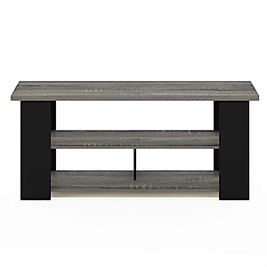 Furinno JAYA TV Stand, French Oak Grey/Black