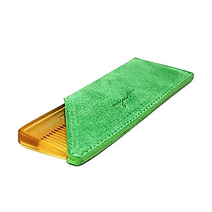 AUGUST GROOMING Soft Suede Case for Luxury Comb (Pocket, Green Suede)
