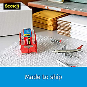 Scotch Tape Heavy Duty Shipping Packaging Tape, 1.88 Inches x 800 Inches, 1.5" Core, Clear, Great for Packing, Shipping & Moving, Rolls with Dispenser (142-6) (2 Pack), 12 Rolls (548415484564864)