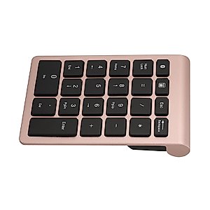 Locadence 22 Keys Numeric Keypad, BT 5.0 3 Million Times Exceptional Longevity Ergonomic Design Ultrathin Numeric keypad for Laptop PC Desktop Notebook (Rose Gold)