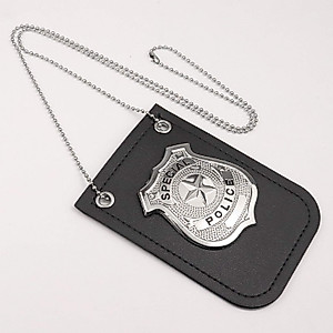 HAPTIME Police Badge, American Flag Badge, Toy Handcuffs Set for Kids' Cosplay, Pretend Play, School, Birthdays - Cop Role Play Kit for Classroom Fun, Party Favors, and Gifts