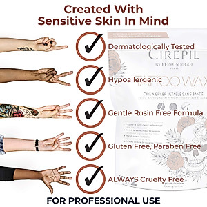 Cirepil - TATTOO - Sublim Care - 800g, 28.22oz Patented Wax Beads for Tattooed Areas - Illuminates, Redefines & Brightens Skin